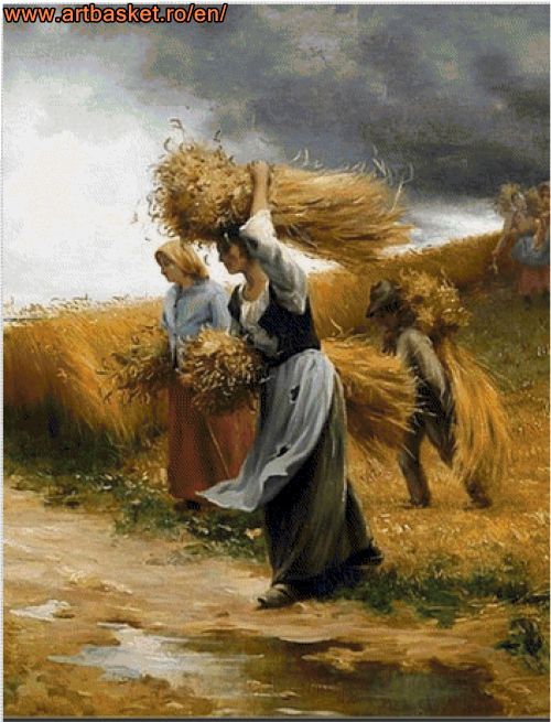 Roustic Scene-Georges P. Laugée – Art Basket – en